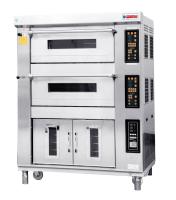 China Bakery Gas Deck Oven 3 Decks 12 Trays Stainless Steel Bake Pizza Convection Oven for sale