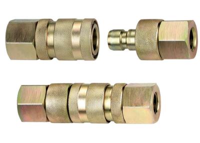 China Carbon Steel Hydraulic Quick Connect Couplings KJ Close Type Chrome Three Or Six for sale