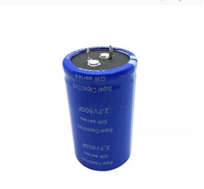 China 500F 2.7 V Super Capacitor Screw Type Very High Charge And Discharge Rates for sale