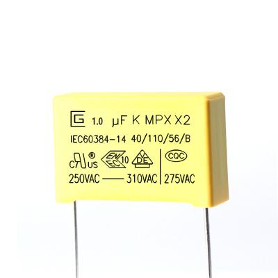 China 105K X2 Safety Capacitor 1.0 Uf With Excellent Flame Retardant Properties for sale