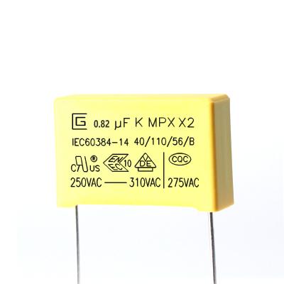 China Good Stability 824k 0.82 UF 275V Capacitor Excellent Moisture Resistance for sale