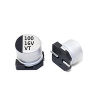 China 100uf 16v Aluminum Electrolytic Capacitor Very Large Capacitance Per Unit Volume for sale