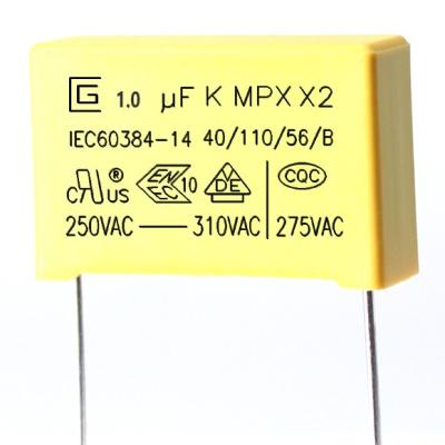 China 105K X2 Safety Capacitor 1.0Uf With Excellent Flame Retardant Properties P22.5MM for sale