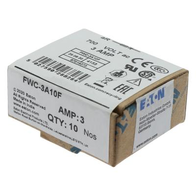 China Excellent Cycling Capability And Performance Cramic Fuse Eaton Bussmann 10 X 38 Mm Ferrule Fuse FWC-3A10F for sale