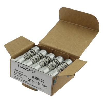 China Excellent Cycling Capability And Performance Cramic Fuse Eaton Bussmann 10 X 38 Mm Ferrule Fuse FWC-20A10F for sale