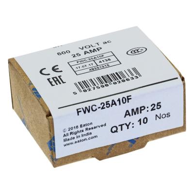 China Excellent Cycling Capability And Performance Cramic Fuse Eaton Bussmann 10 X 38 Mm Ferrule Fuse FWC-25A10F for sale