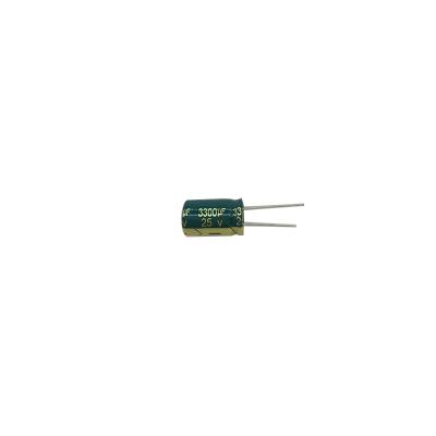 China 3300UF 25V Industrial Miniature Aluminum Electrolytic Capacitors for sale