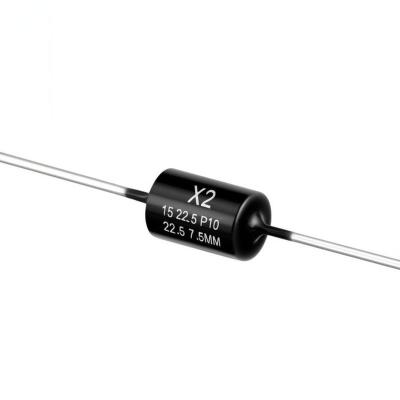 China 15mm Lead Wire Length X2 Safety Capacitor P10 15 22.5 7.5MM Featuring Tinned Copper Lead Wire Material for Surge Protection for sale