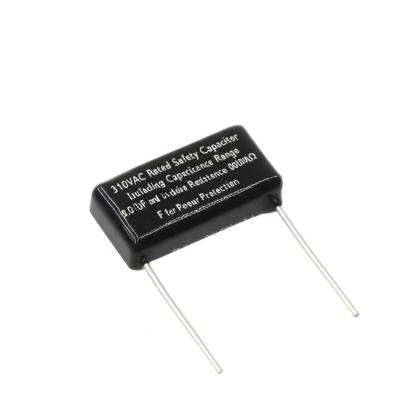 China 310VAC Rated Voltage X2 Safety Capacitor Including Capacitance Range 0.001uF to 4.7uF and Insulation Resistance 000MΩ for Power Protection for sale