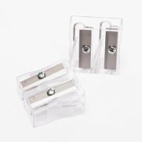 China Transparent 14mm Uni Pencil Sharpener Double Holes for sale