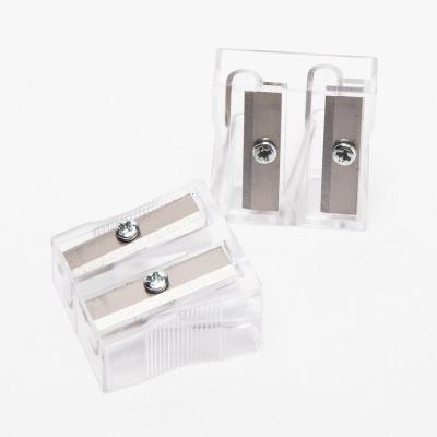 China Transparent 14mm Uni Pencil Sharpener Double Holes for sale