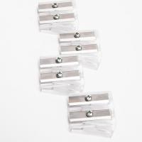 China 0.98 Inches Transparent Pencil Sharpener Double Hole for sale