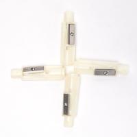 China White Single Hole Manual Pencil Sharpener Kid Safe for sale