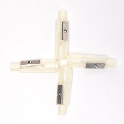 China White Single Hole Manual Pencil Sharpener Kid Safe for sale