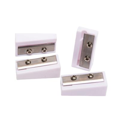 China Fashion Design 15mm White Manual Pencil Sharpener For Office for sale