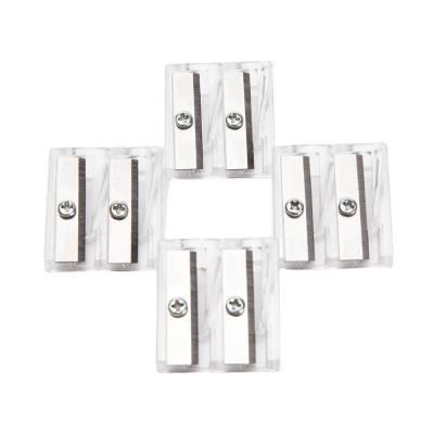 China Two Hole transparent Manual Pencil Sharpener 11.4mm for sale