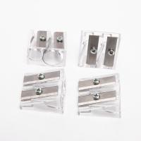 China Plastic 11.4mm 2 Hole Pencil Sharpener Transparent for sale