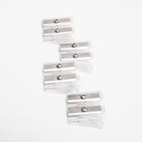 China Plastic 11.4mm 2 Hole Pencil Sharpener Transparent for sale