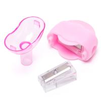 China Pink Logo Girl Lollipop Manual Pencil Sharpener Cute Pink for sale