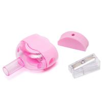 China Pink Logo Girl Lollipop Manual Pencil Sharpener Cute Pink for sale