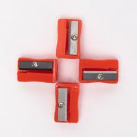 China 11.4mm Plastic Red Pencil Sharpener Single Hole for sale