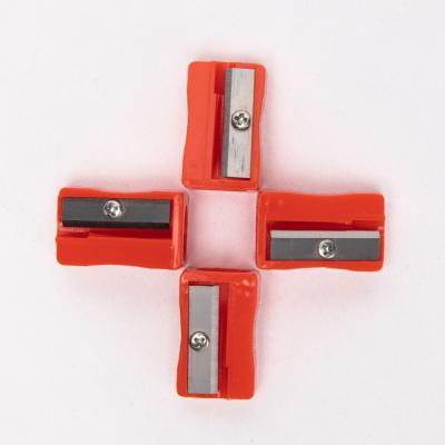 China 11.4mm Plastic Red Pencil Sharpener Single Hole for sale