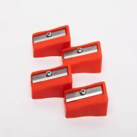 China 11.4mm Plastic Red Pencil Sharpener Single Hole for sale