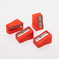 China 11.4mm Plastic Red Pencil Sharpener Single Hole for sale
