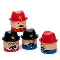 China Child Safe Beard Man Cartoon Pencil Sharpener Anti Swallow for sale