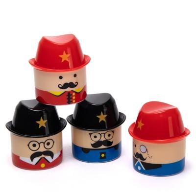 China Child Safe Beard Man Cartoon Pencil Sharpener Anti Swallow for sale