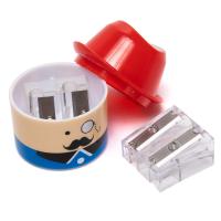 China Child Safe Beard Man Cartoon Pencil Sharpener Anti Swallow for sale