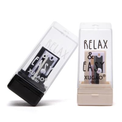 China Wording Office Rectangle Single Hole Kids Pencil Sharpener for sale