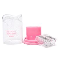 China Flower Floral Transparent Childrens Pencil Sharpener Pink for sale