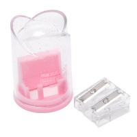 China Flower Floral Transparent Childrens Pencil Sharpener Pink for sale