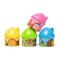 China House Hut Double Hole Cartoon Pencil Sharpener Child Safe for sale