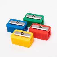 China Triangle 5/16 Inch Portable Pencil Sharpener Red for sale