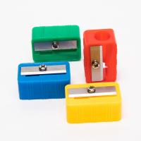 China Triangle 5/16 Inch Portable Pencil Sharpener Red for sale