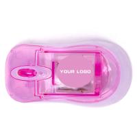 China Mouse Cute Shape Double Hole Kids Pencil Sharpener PS Plastic for sale