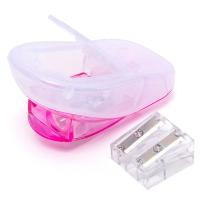 China Mouse Cute Shape Double Hole Kids Pencil Sharpener PS Plastic for sale