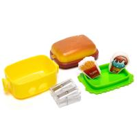 China Baby Safe Cute Hamburger Double Hole Manual Pencil Sharpener for sale
