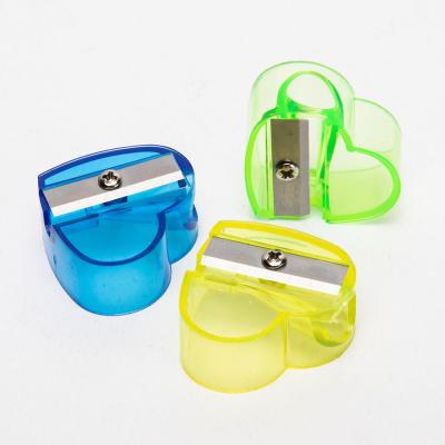 China Heart Shape Kid Personal Pencil Sharpener Blue for sale