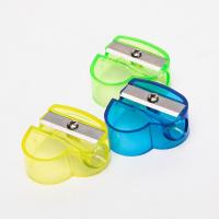 China Heart Shape Kid Personal Pencil Sharpener Blue for sale