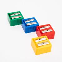 China EN71 11.4mm Student Double Hole Sharpener Colorful for sale