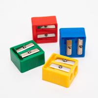 China EN71 11.4mm Student Double Hole Sharpener Colorful for sale