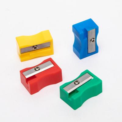 China Plastic Left Handed Pencil Sharpener Pure Color for sale