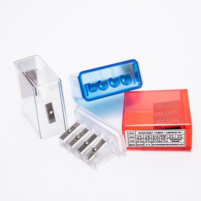 China Four Hole Sketch Big Pencil Lead Sharpener With Tank for sale