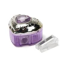 China Patent Fancy Cute Rhinestone Heart Pencil Sharpener Kid Safe for sale