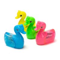 China Baby Kid Safe Swan Cartoon Pencil Sharpener Double Hole for sale