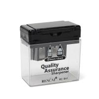 China Wording Office Rectangle Double Hole Pencil Sharpener With Lid for sale