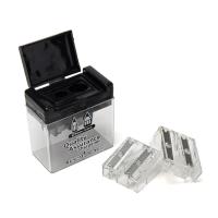 China Wording Office Rectangle Double Hole Pencil Sharpener With Lid for sale
